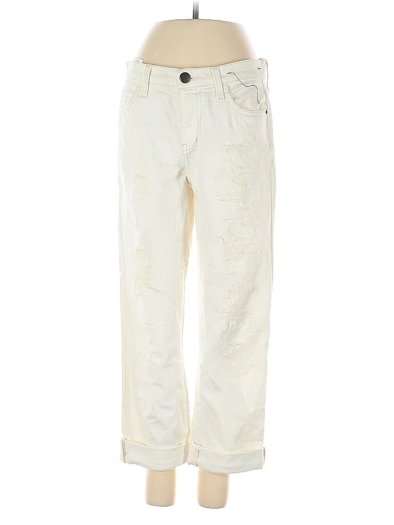 Current/Elliott Paisley Ivory Jeans Size 26 waist - 79% off | ThredUp