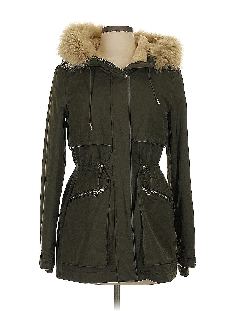 Zara TRF Green Coat Size XS - 63% off | ThredUp
