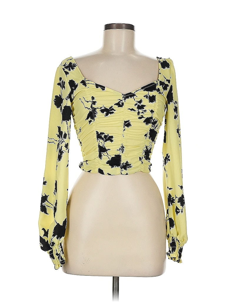 Open Edit Yellow Long Sleeve Blouse Size XS - 69% off | ThredUp