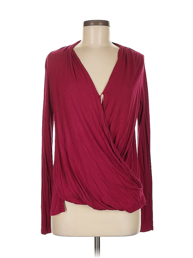 Akemi + Kin 100% Rayon Burgundy Long Sleeve Blouse Size S - 71% off ...