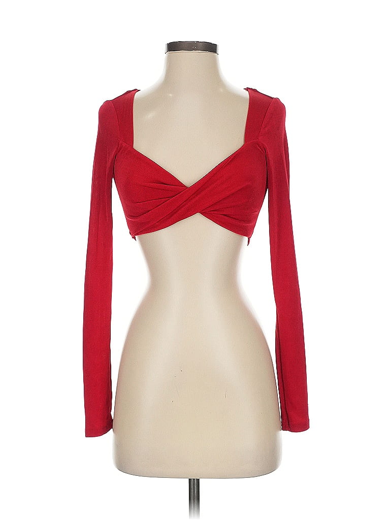 Garage Red Long Sleeve Top Size XS (tall) - 48% off | ThredUp