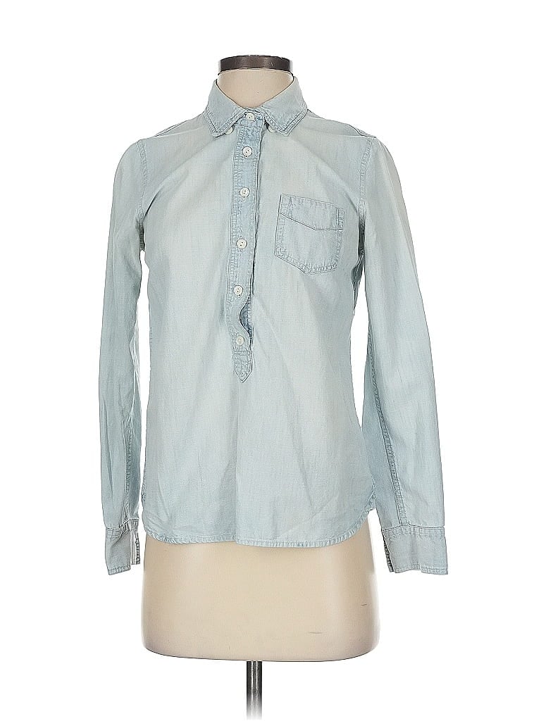 J.Crew 100% Cotton Blue Long Sleeve Button-Down Shirt Size XS - 71% off | ThredUp
