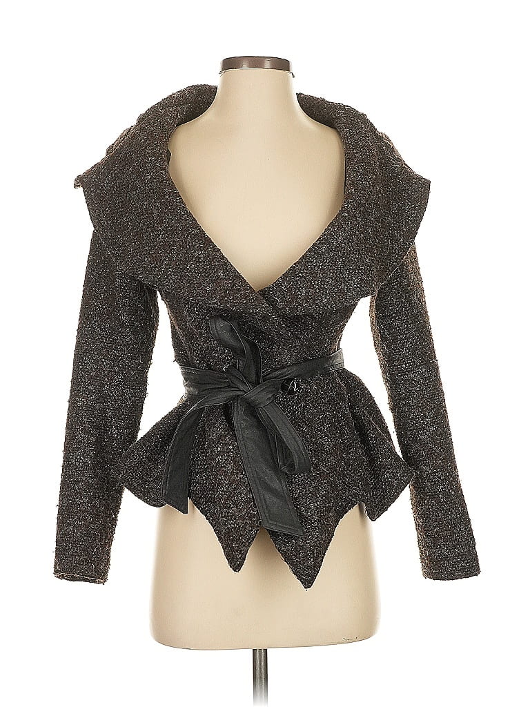 Double Zero 100% Polyester Brown Gray Coat Size S - 64% off | ThredUp