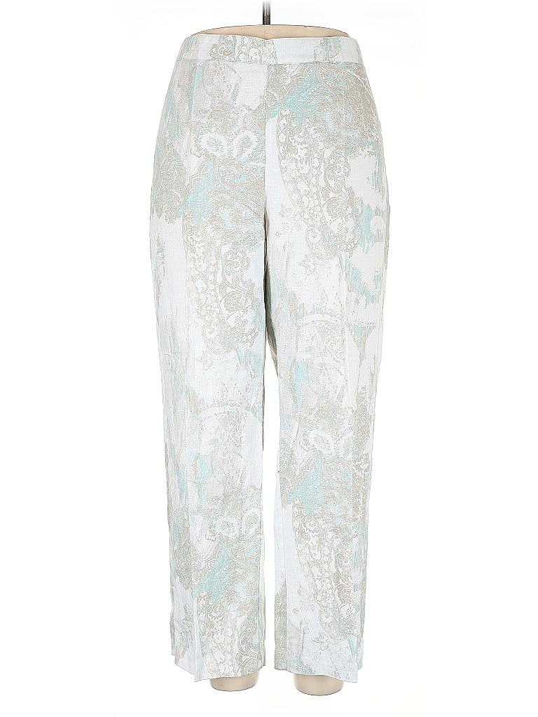 Chico's 100% Linen Paisley Ivory Linen Pants Size XL - 74% off | ThredUp
