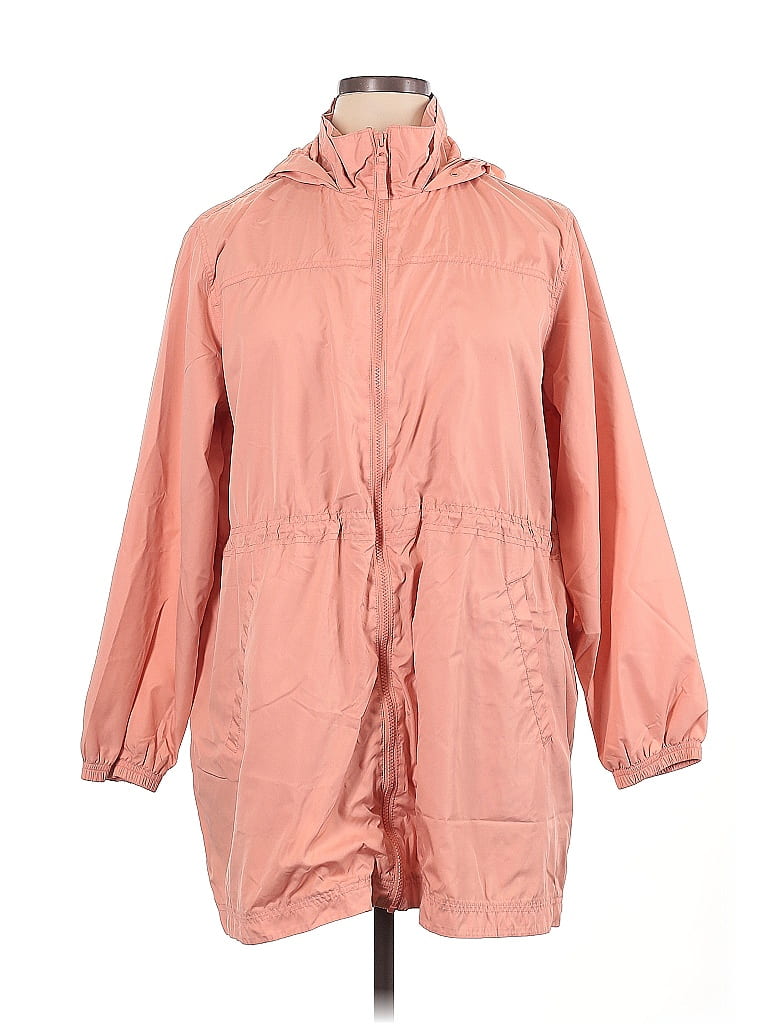 Gap 100% Recycled Polyester Pink Raincoat Size XL - 70% off | ThredUp