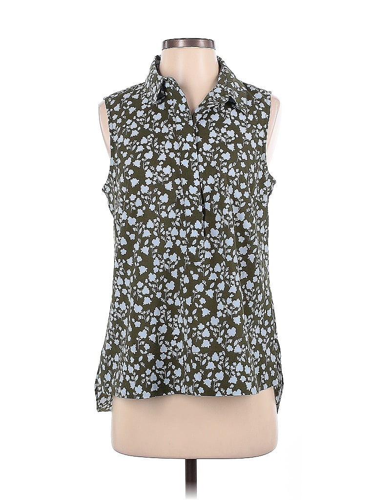 CAbi Floral Blue Sleeveless Blouse Size S - 70% off | ThredUp