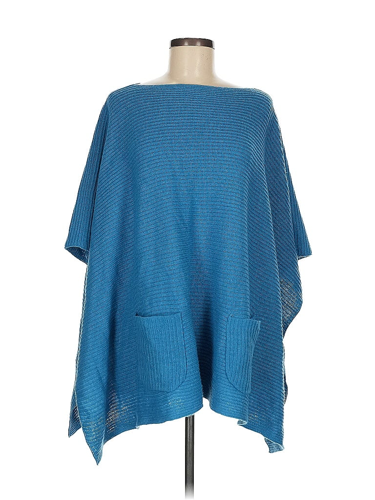 J.Jill Blue Poncho One size - 67% off | ThredUp