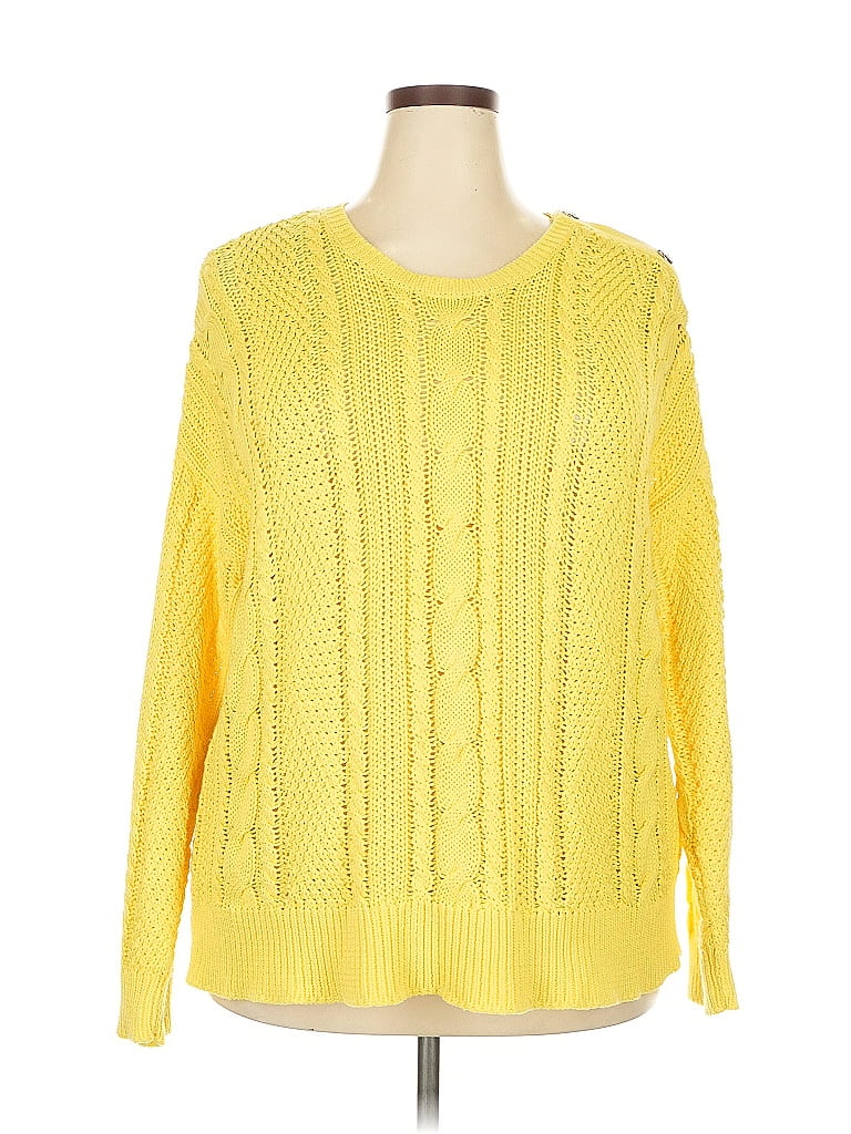 Lauren by Ralph Lauren Yellow Pullover Sweater Size 2X - 61% off | ThredUp