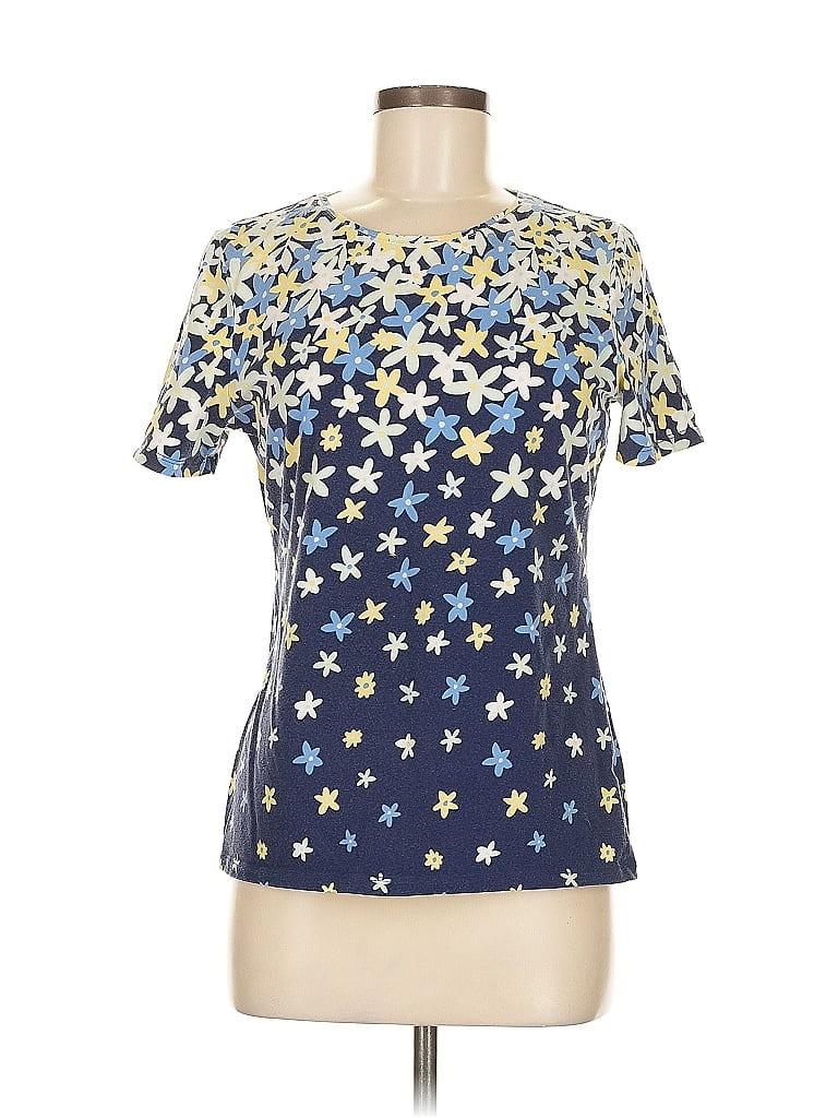 Talbots Floral Blue Short Sleeve T-Shirt Size M (petite) - 64% off ...