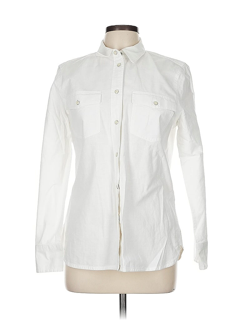 J.Crew 100% Cotton White Long Sleeve Button-Down Shirt Size 8 - 73% off | ThredUp