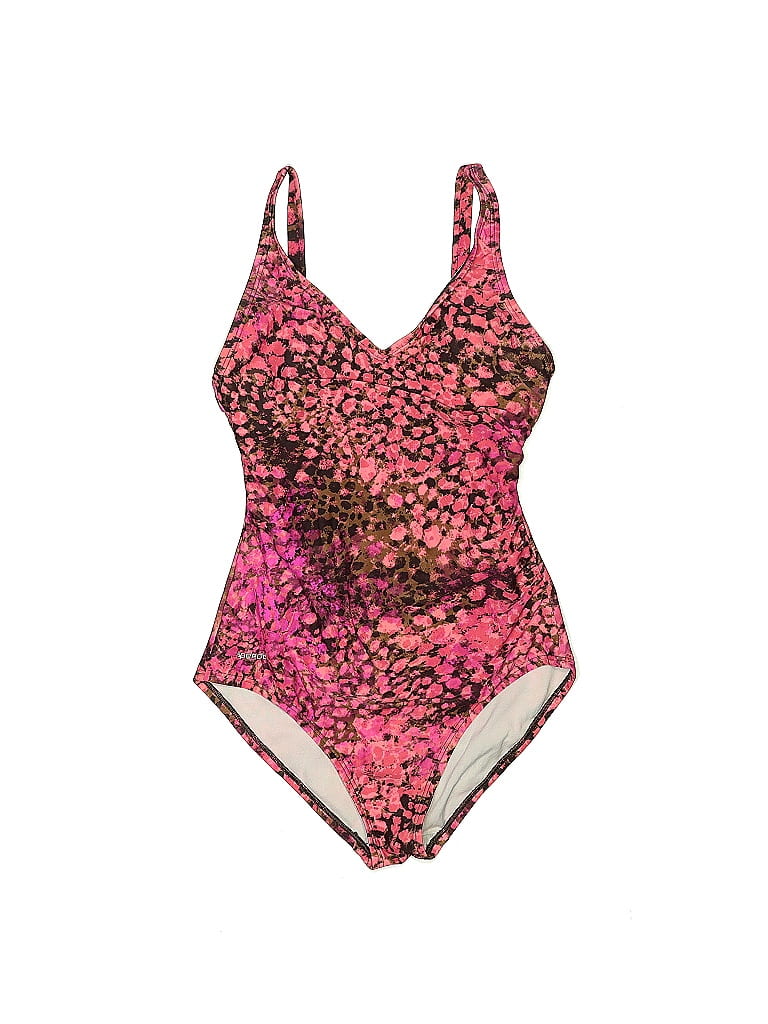 Speedo Animal Print Pink One Piece Swimsuit Size 6 - 43% off | ThredUp