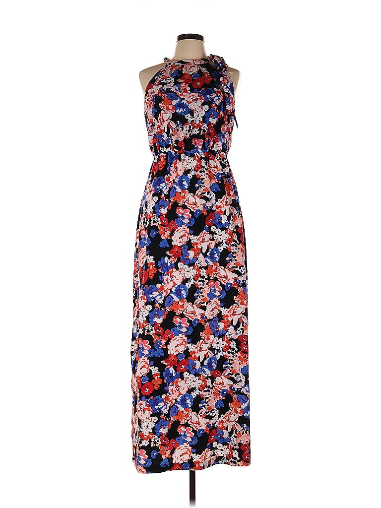 MiXT by Heidi Weisel 100% Polyester Print Blue Casual Dress Size 10 ...
