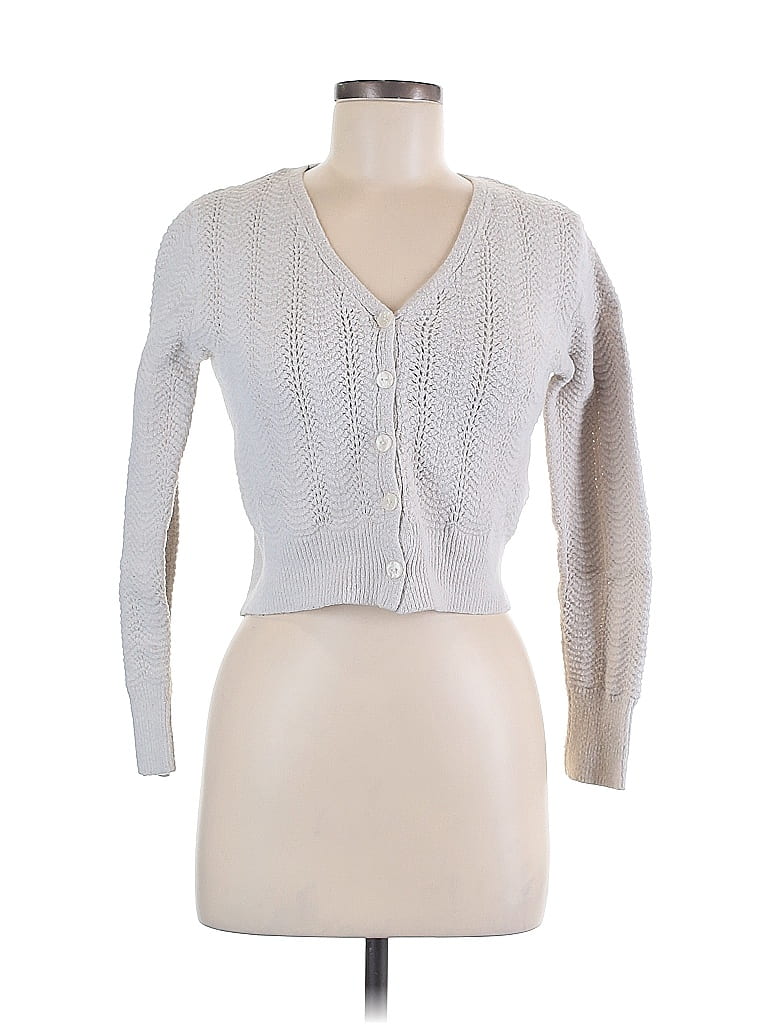 Double Zero Silver Cardigan Size M - 78% off | ThredUp