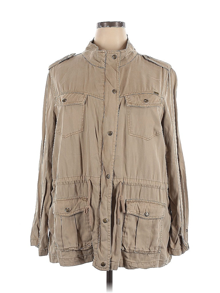 Max Jeans 100% Tencel Tan Trenchcoat Size 2X - 47% off | ThredUp