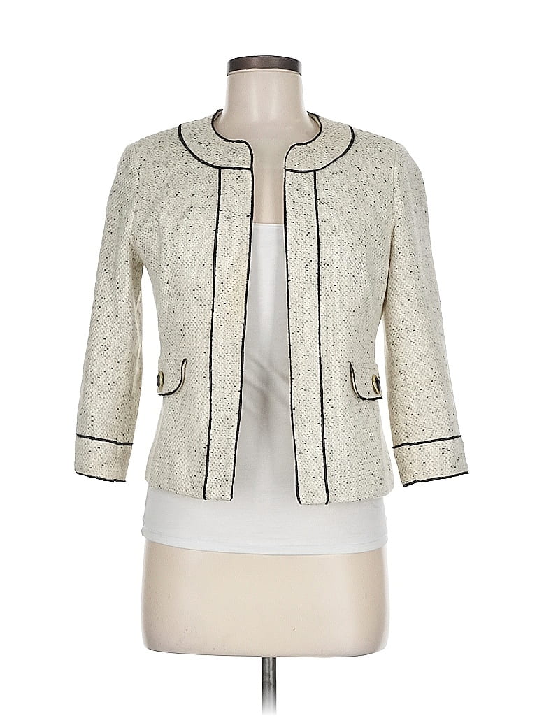 Kasper 100% Acrylic Ivory Jacket Size 6 (petite) - 79% off | ThredUp