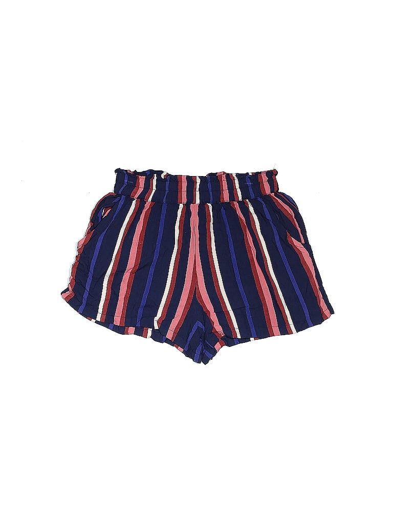 Angie 100% Rayon Stripes Blue Shorts Size S - 40% off | ThredUp