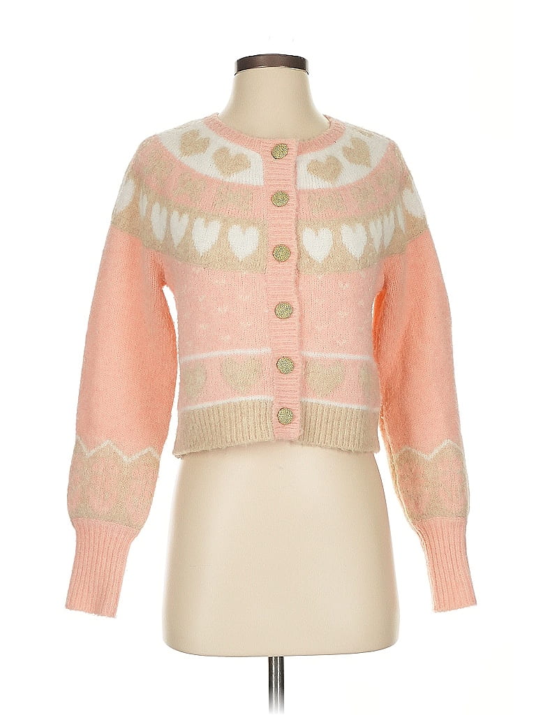 LoveShackFancy Hearts Pink Cardigan Size S - 52% off | ThredUp