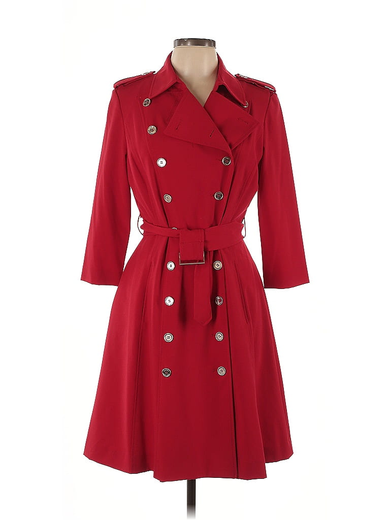 Calvin Klein Red Coat Size 10 - 49% off | ThredUp