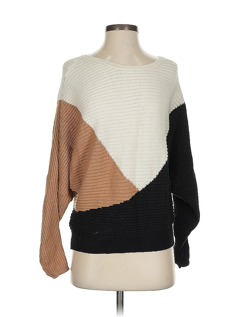 Express Color Block Brown Pullover Sweater Size S - 67% off | ThredUp