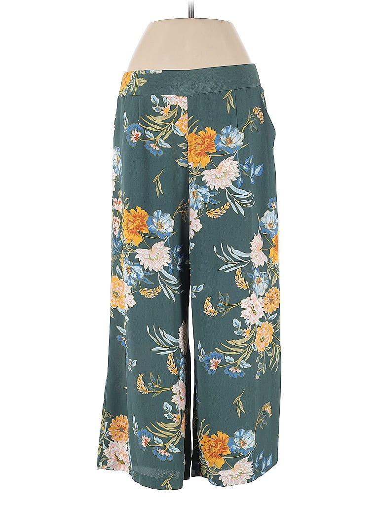 MELLODAY 100% Polyester Floral Green Casual Pants Size S - 74% off ...