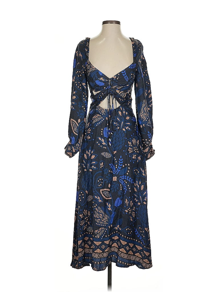FARM Rio 100% Viscose Paisley Blue Cocktail Dress Size S - 55% off ...