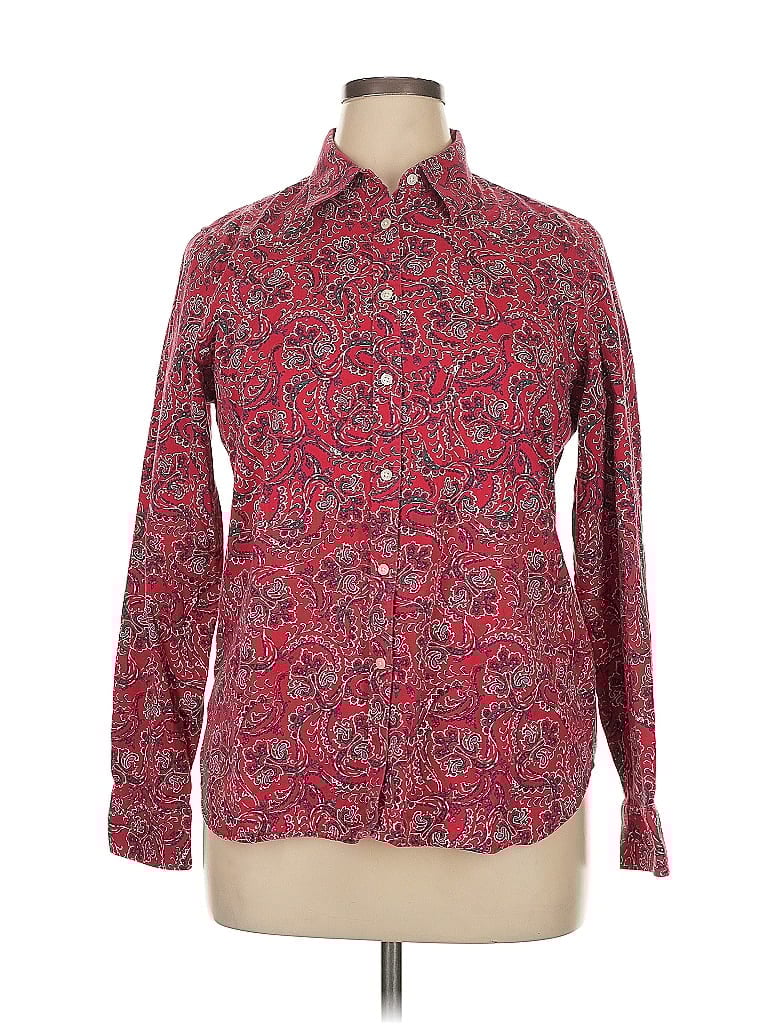 Chaps Paisley Red Long Sleeve Button-Down Shirt Size XL - 55% off | ThredUp