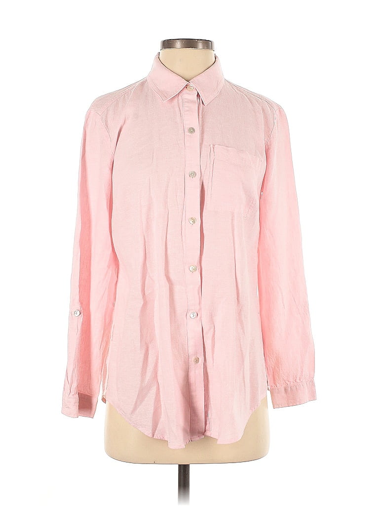 Susan Graver Pink Long Sleeve Button-Down Shirt Size XS - 68% off | ThredUp