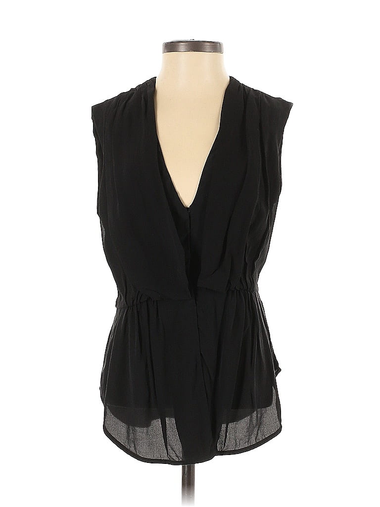 French Connection 100% Silk Black Sleeveless Silk Top Size 4 - 74% off ...
