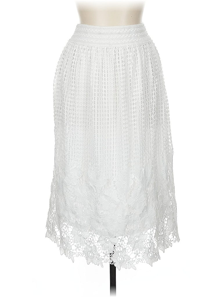 J Gee 100% Polyester White Casual Skirt Size M - 33% off | ThredUp