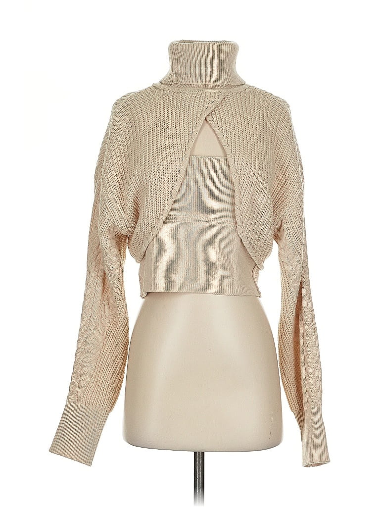 Design 365 100% Acrylic Tan Turtleneck Sweater Size S - 71% off | ThredUp