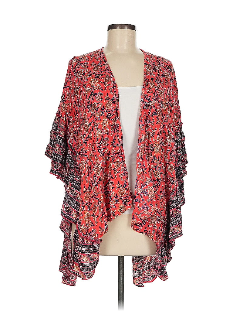 Angie 100% Rayon Red Kimono Size M - 21% off | ThredUp