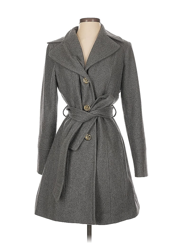 MICHAEL Michael Kors Gray Wool Coat Size S - 73% off | ThredUp