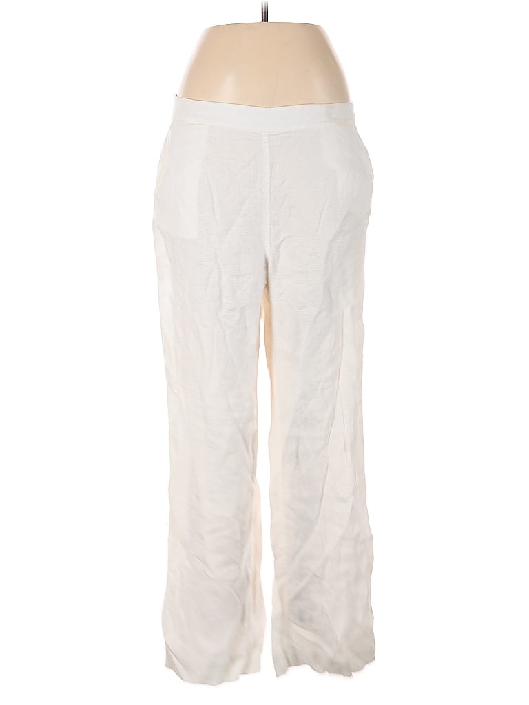 Chico's 100% Linen Ivory Linen Pants Size M - 64% off | ThredUp