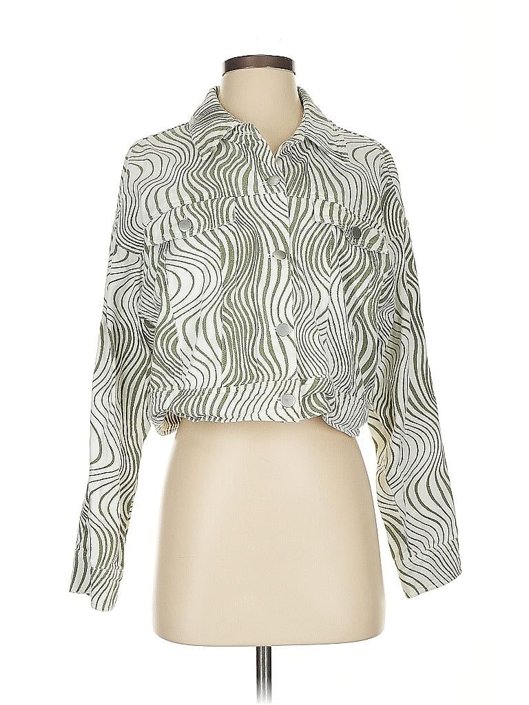 Le Lis 100% Cotton Green Jacket Size S - 79% off | ThredUp