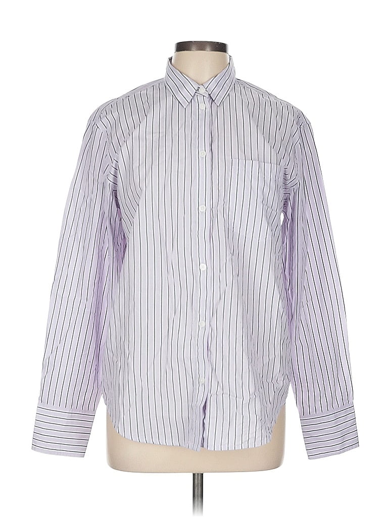 J.Crew 100% Cotton Stripes Purple Long Sleeve Button-Down Shirt Size 10 - 76% off | ThredUp