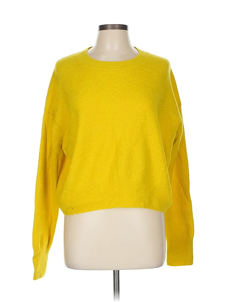 Vince. Solid Yellow Wool Pullover Sweater Size L - 79% off | ThredUp