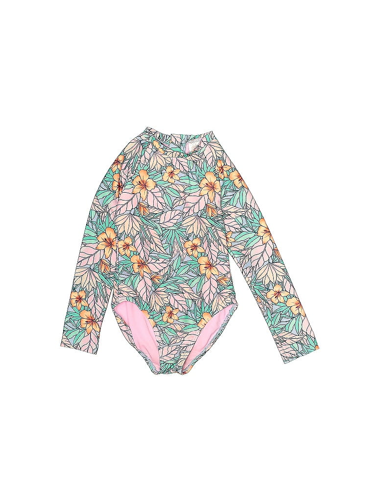 Cat & Jack Floral Pink Rash Guard Size XS (big kids) - -17% off | ThredUp