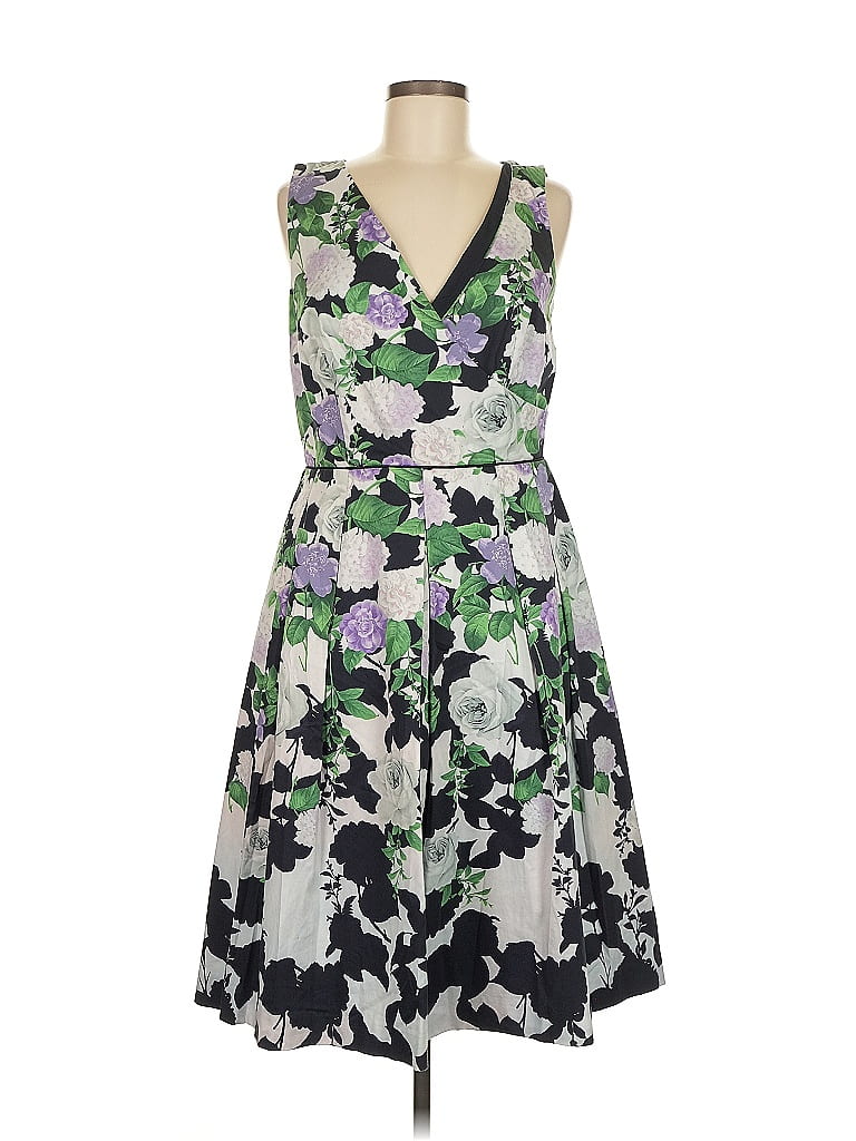 Talbots Floral Gray Cocktail Dress Size 6 - 78% off | ThredUp