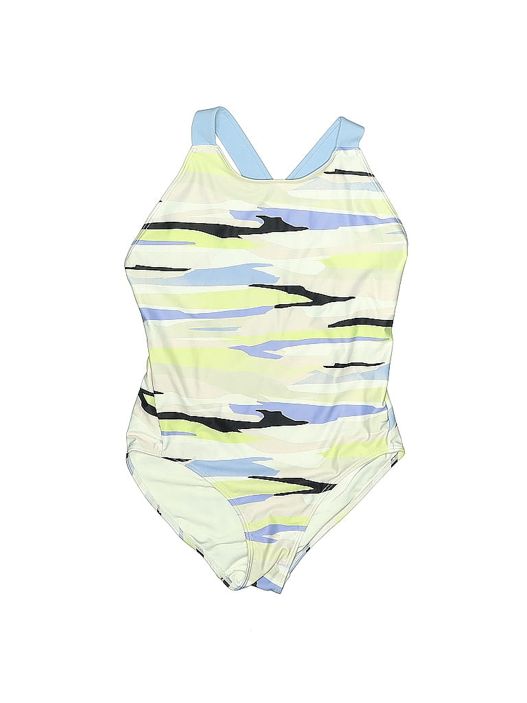 Z by Zella Graphic Green One Piece Swimsuit Size 10 - 58% off | ThredUp