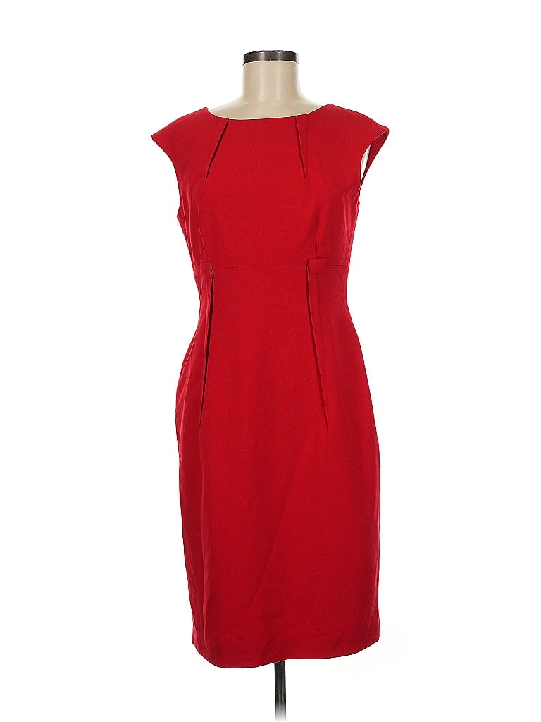 Calvin Klein Solid Red Cocktail Dress Size 6 - 71% off | ThredUp