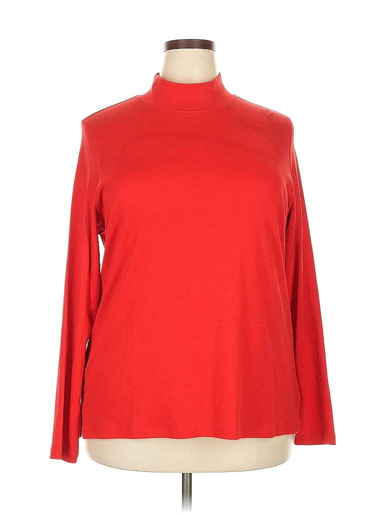Peruvian Connection 100% Cotton Red Long Sleeve Turtleneck Size XXL ...