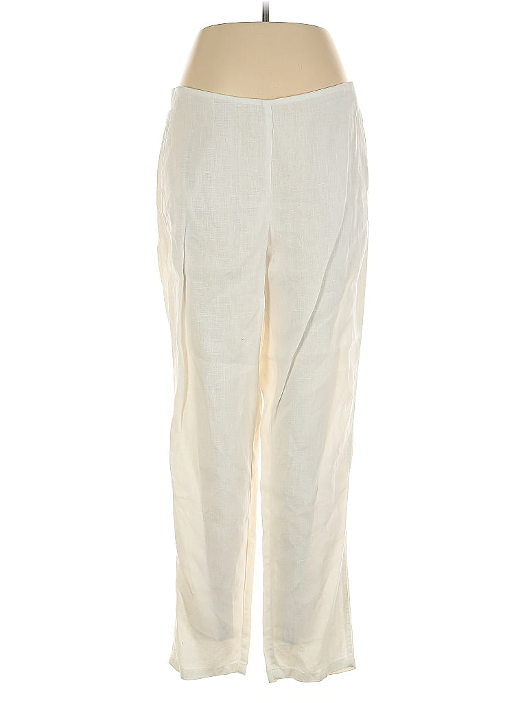 J.Jill 100% Linen Ivory Linen Pants Size M - 66% off | ThredUp