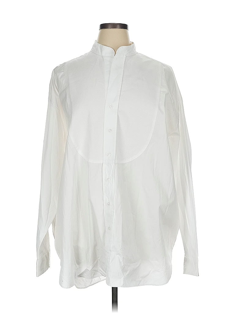 Frank & Eileen 100% Cotton White Long Sleeve Blouse Size XL - 76% off | ThredUp
