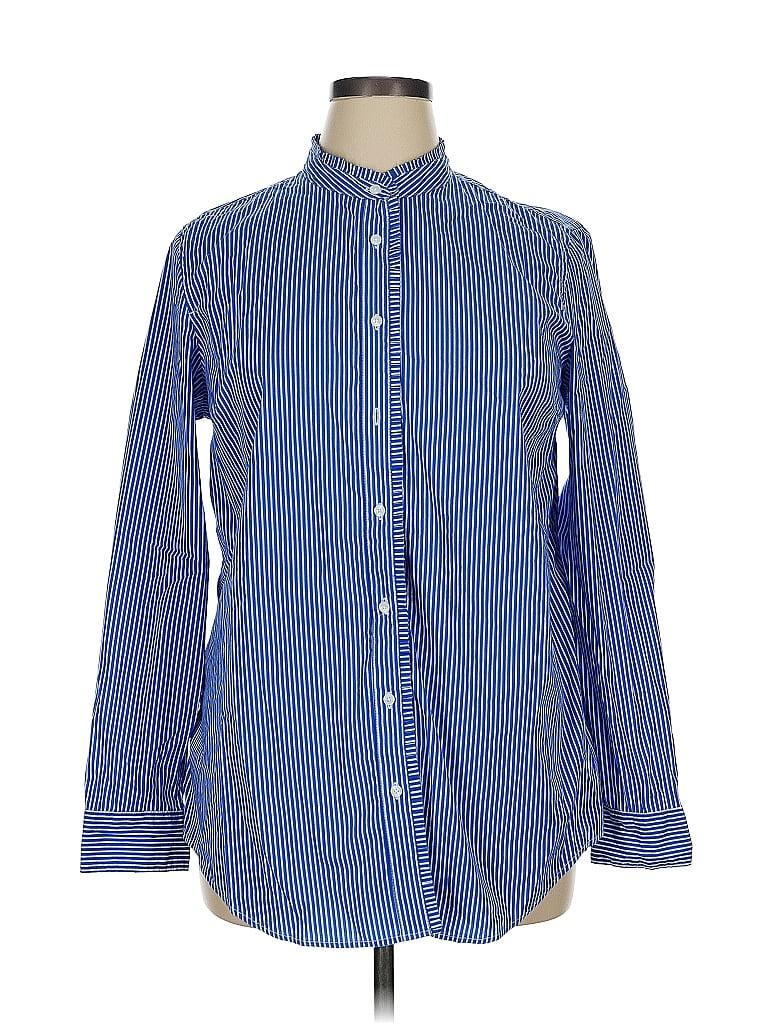 Tommy Hilfiger Stripes Blue Long Sleeve Button-Down Shirt Size XL - 73% off | ThredUp