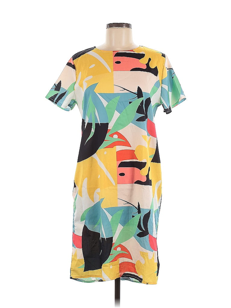 BSL Graphic Green White Casual Dress Size 30 - 72% off | ThredUp