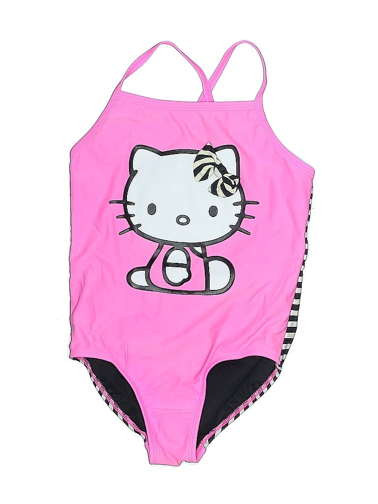 Hello Kitty Graphic Pink One Piece Swimsuit Size S (big kids) - 45% off ...