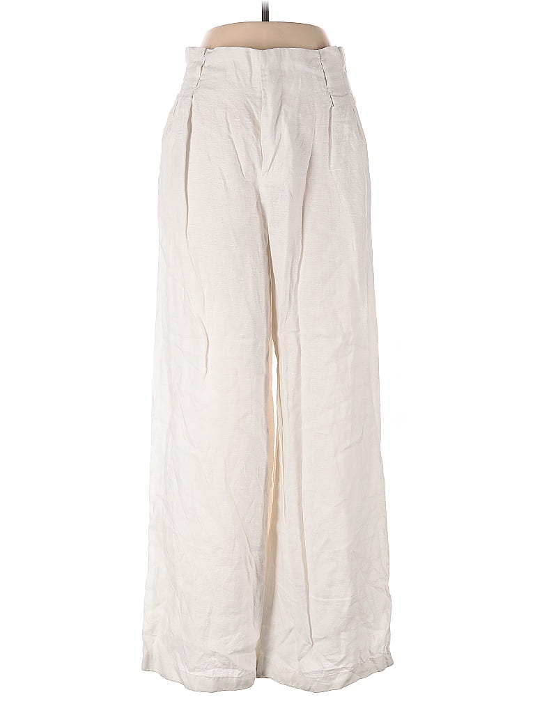 Mango 100% Linen Ivory Linen Pants Size XS - 56% off | ThredUp