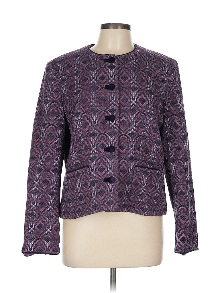 Pendleton 100% Virgin Wool Print Purple Wool Blazer Size 12 - 76% off ...
