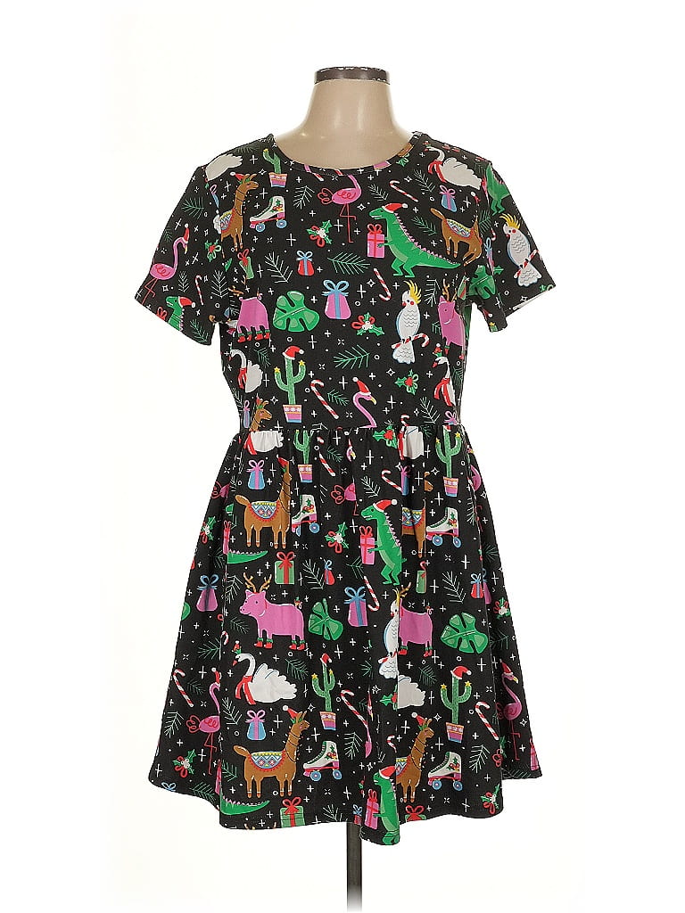 ModCloth Print Black Casual Dress Size XL - 43% off | ThredUp