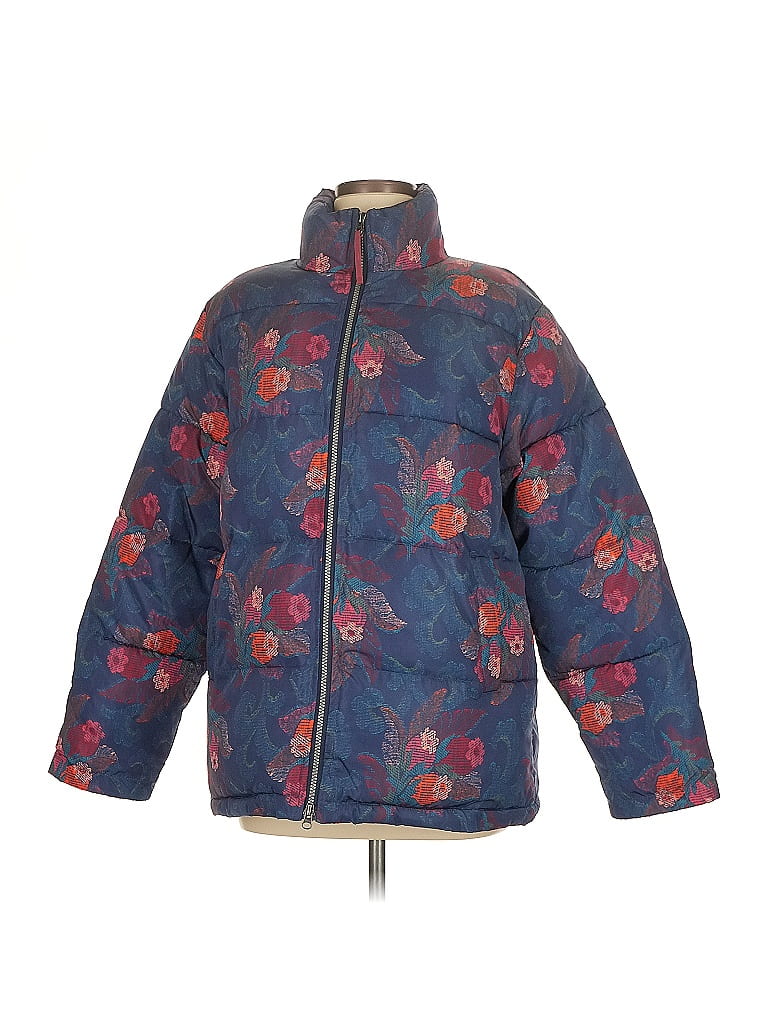 Sundance 100% Polyester Floral Blue Snow Jacket Size M - 20% off | ThredUp